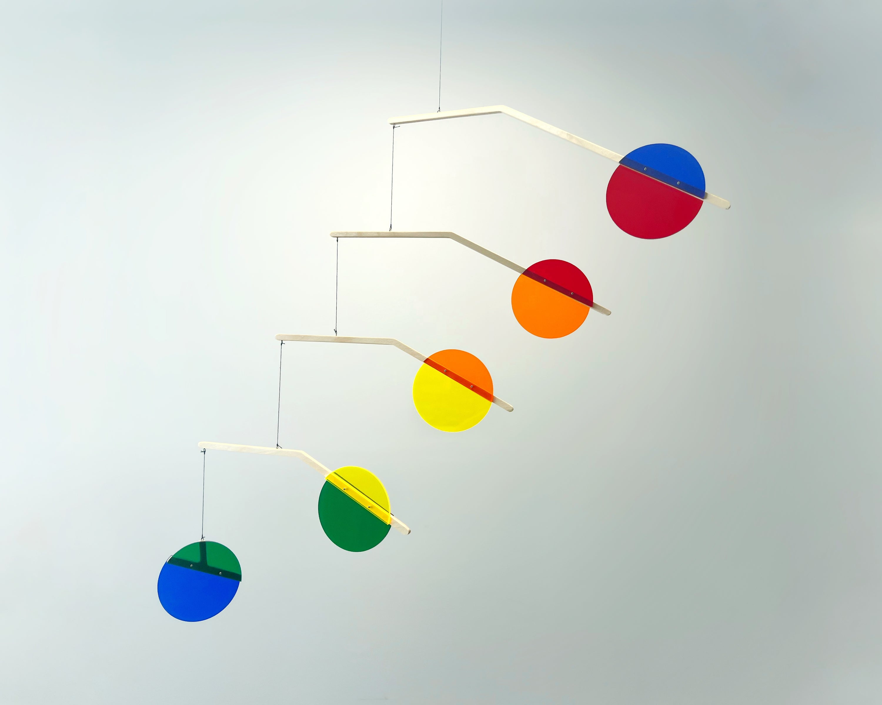 Calder Style Kinetic Mobile Sculpture, Modern Art Hanging Mobiles ...