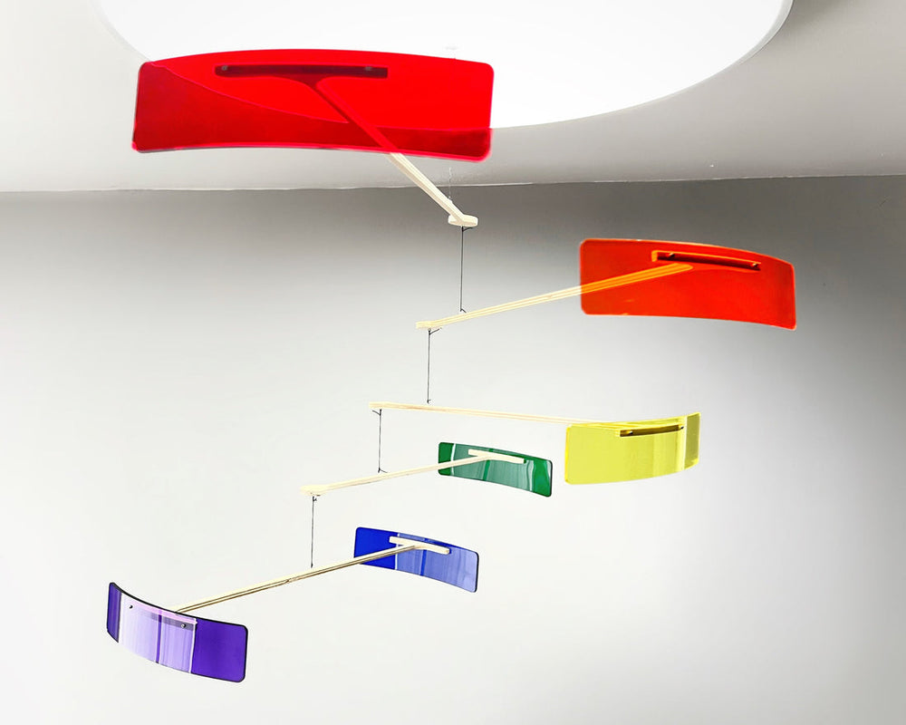 Calder Style Kinetic Mobile Sculpture, Modern Art Hanging Mobiles ...