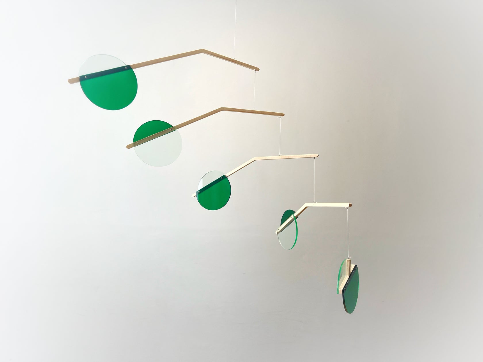 Hanging Kinetic Abstract Mobile, Adult & Baby Mobile. Wooden Acrylic ...